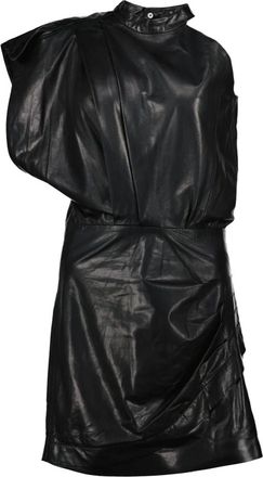 Iro Iro, Femme, Robes, Noir, Taille: 42 FR Robe en cuir noir Pernille