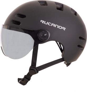 Rucanor Sprint Fahrradhelm (EN 1078 + NTA 8776) - Verstellbar mit Skala - Leichtgewicht - Gr&ouml;&szlig;e M 55-58 cm - Schwarz - Fahrradhelm - Speed Pedelec - Scooter
