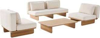 Sweeek Gartenm&ouml;bel-Set aus Akazienholz f&uuml;r 4 Personen