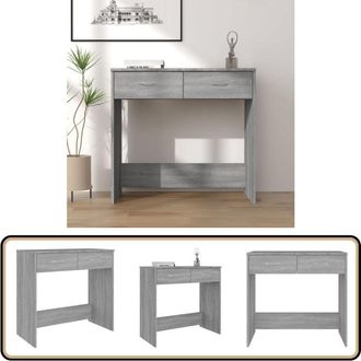 vidaXL Vidaxl - Bureau sonoma gris 80x40x75 cm bois dingénierie - Bureau En Bois Dingénierie - Bureau Compact - Bureau Design - Bureau Gris - Bureau