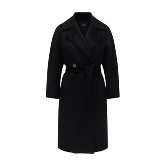 Max Mara Resina Double-Breasted Coat - - Coats - Damen - Schwarzk - L
