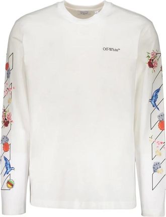 Off-white Homme, Tops, Blanc, Taille: M T-shirt &agrave; manches longues