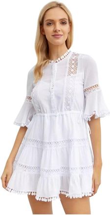 Charo Ruiz Ibiza Femme, Robes, Blanc, Taille: 42 FR Mini Dress Agatha