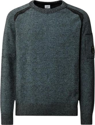 C.P. Company C.p. Company, Homme, Pulls, Bleu, Taille: M Pull Molleton Ras du Cou