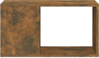 Generic Offene B&uuml;cherregale, Freistehend, Platzsparendes Aufbewahrungsregal aus Holzwerkstoff f&uuml;r B&uuml;cher, Dekoration und Medien (Ger&auml;ucherte Eiche)