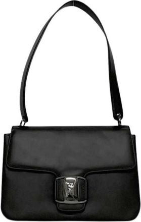 Ferragamo Sac port&eacute; &eacute;paule Pre-owned - Femme - Pre-owned - Noir - Taille: ONE Size