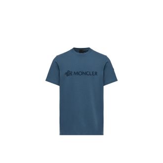Moncler Moncler T-shirt En Coton &Agrave; Logo, Homme, Bleu, Taille: 3xl