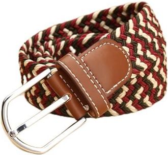 Generic Ceinture Elastique Femme - Ceinture &Eacute;l&eacute;gante Stretch pour Hommes et Femmes Ceinture Taille &Eacute;troite pour Robe et Pantalon en Toile avec Boucle Mode