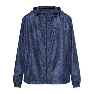 Etro Homme, Vestes, Bleu, Taille: XL Veste Coupe-Vent Paisley Floral
