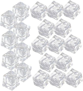 NUOBESTY 50 Stück Acryl Eiswürfel Deko Transparent Wiederverwendbare Fake Ice Cubes Irregulär Quadratisch Für Fotografie Tischdekoration Party Hochzeit