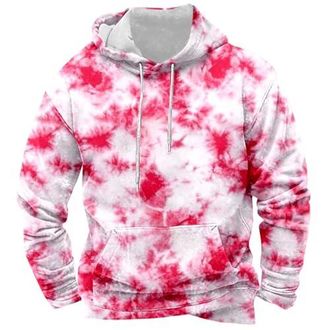 Generic Sweat a Capuche Homme Hooded Sweatshirt Sweats &agrave; Capuche Sportif Homme Tie-Dye Imprim&eacute; pour Un Look D&eacute;contract&eacute; et Confortable