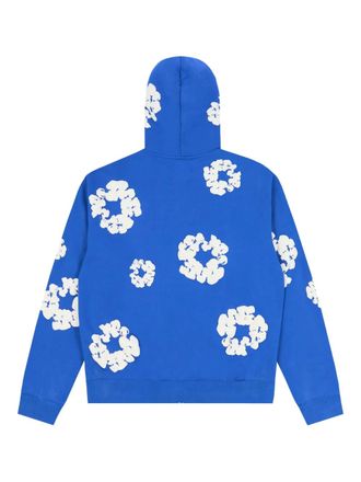 Denim Tears hoodie imprim&eacute; &agrave; fermeture zipp&eacute;e - Bleu