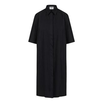 Iceberg Femme, Robes, Noir, Taille: 34 FR Robe chemise en popeline &agrave; manches courtes