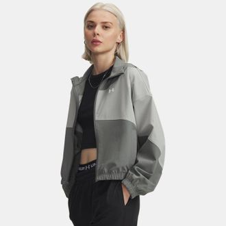 Under Armour Rival Woven Jacke f&uuml;r Damen Clay Gr&uuml;n / Titanium / Wei&szlig; XXL