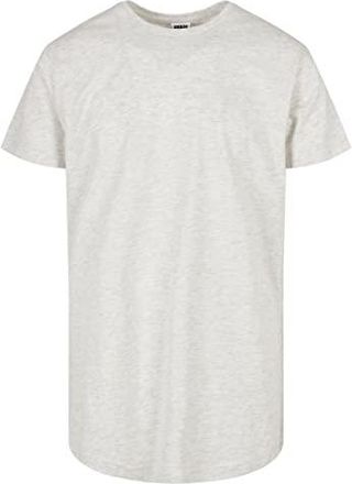Urban Classics Mens Shaped Long Tee T-Shirt, lightgrey, L