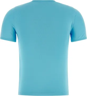 Courr&egrave;ges Signature Logo Patch T-shirt - Turquoise