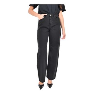 Max Mara Femme, Jeans, Noir, Taille: 36 FR Jean droit taille haute