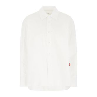 Alexander Wang Logo-besticktes Baumwollhemd - - Blouses & Shirts - Damen - Wei&szlig; - M