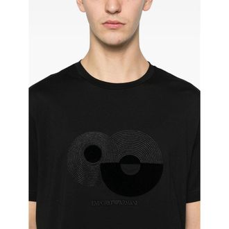 Emporio Armani Crew Neck Cotton T-Shirt - Black
