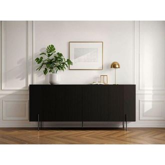 BOBOCHIC Bobochic - Buffet 4 portes 200 cm mathilde pieds noir