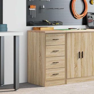vidaXL Armoire de rangement de garage ch&ecirc;ne sonoma 40x51x85cm bois pin vidaXL