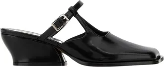 Loewe Femme, Chaussures, Noir, Taille: 40 EU Mules &agrave; talons et bout carr&eacute; avec bride &agrave; boucle