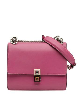 Fendi petit sac &agrave; bandouli&egrave;re Kan I en cuir (2010-2025) - Rose
