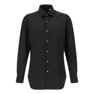 Finamore Napoli Baumwoll-Popeline-Hemd - - Shirts - Herren - Schwarzk - M