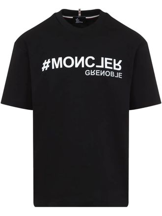 Moncler t-shirt à logo imprimé - Noir