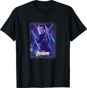 MARVEL Avengers Endgame Black Widow Galactic Poster T-Shirt