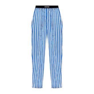 Tom Ford Bedruckte Stretch-Satin Pyjamahose - - Nightwear & Lounge - Herren - Blau - S