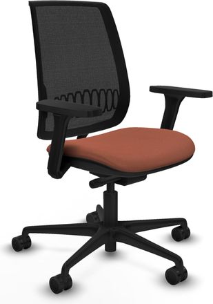 Piqueras y Crespo Stuhl aus Pc-Mesh mit 3D-Armen, h&ouml;henverstellbare Lendenwirbelst&uuml;tze, ausgestattet mit Syncro/Traslack und eingespritztem Schaum. Mit Rollen von 65 mm