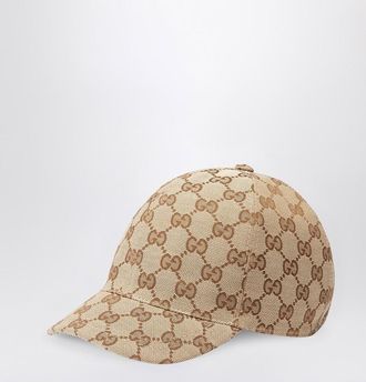 Gucci Baseball cap in beige and ebony Original GG fabric