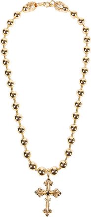 Emanuele Bicocchi Large Beaded Chain Cross Necklace