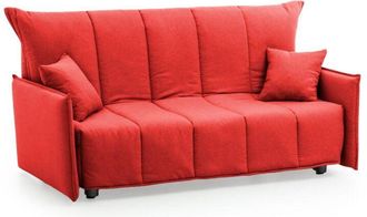 Talamo Italia Schlafsofa Alissa, 2-Sitzer-Sofa, 100% Made in Italy, Wohnzimmersofa mit Trolley-&Ouml;ffnung, aus gepolstertem Stoff, mit Standard-Armlehnen, Cm
