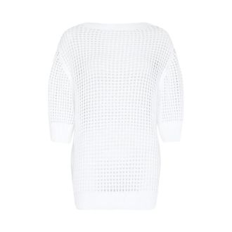 Vilebrequin Femme, Pulls, Blanc, Taille: 40 FR Pull Crochet Uni