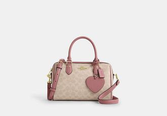 Coach Rowan Satchel Aus Signature-Canvas Mit Herzanh&auml;nger