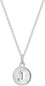 Elli Collier Lettre J Pendentif Basic Collier Femme - (925/1000) Argent
