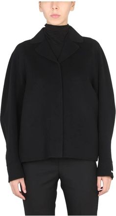 Max Mara Femme, Vestes, Noir, Taille: 38 FR Notched Lapels Singlebre