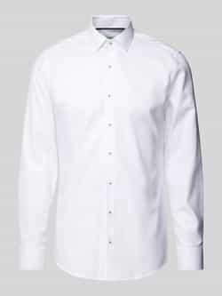 Eterna Slim Fit Businesshemd aus Uni Struktur