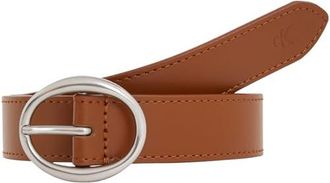 Calvin Klein Jeans Ceinture Femme Classic Round Lthr Belt25Mm Cuir, Marron (Cognac), 135 cm