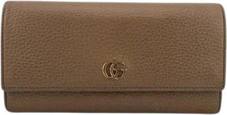 Gucci Portefeuille long vintage doccasion (bi-pli) - Femme - Pre-owned - Brun - Taille: ONE Size