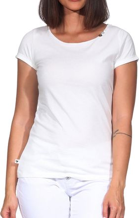 Ragwear Damen T-Shirt Kurzarmshirt Basic Freizeitshirt Fllorah GOTS 2521-10012 White (7000) XXL