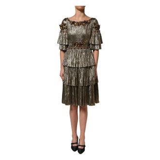 Dolce & Gabbana Tiered Midi Dress - - Dresses - Damen - Gelb - XS