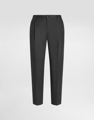 Dolce & Gabbana Hose Aus Leinenstoff Délavé - Mann Hosen Und Shorts Grau 50