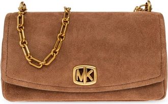 Michael Kors Petit sac port&eacute; &eacute;paule convertible Bryant en daim - Femme - Sacs - Brun - Taille: ONE Size