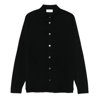 Lardini Klassischer Schwarzer Wollpullover Made in Italy - - Shirts - Herren - Schwarzk - XL