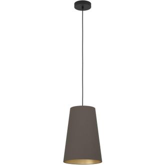 Eglo Eglo - Stehlampe Petrosa, minimalistische Stehleuchte, Standleuchte aus Metall in schwarz und Textil in grau und weiß, Lampe Wohnzimmer mit Schalter