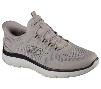 Skechers Summits Top RateSneaker f&uuml;r Herren, Taupe Mesh Schwarz TPU, 47.5 EU