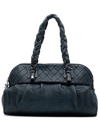 Chanel sac porté épaule Lady Braid (2006-2008) - Bleu